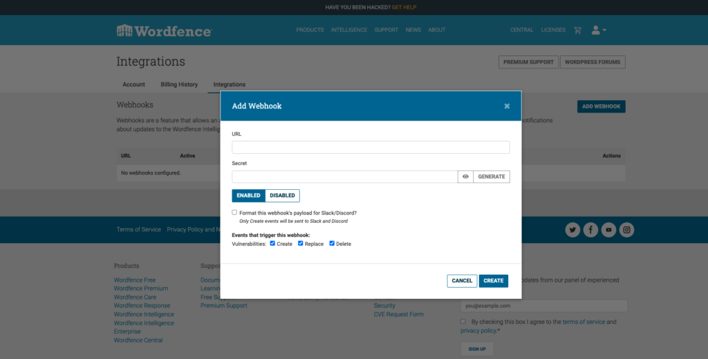 Introducing Free Wordfence Intelligence WordPress Vulnerability Webhook Notifications!