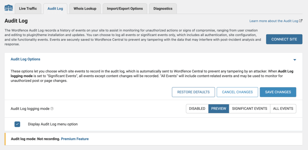 Announcing The Wordfence Audit Log: Off-Site Real-Time Security Event ...