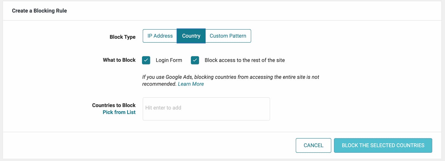 Block Any Country on WordPress With Wordfence - Wordfence